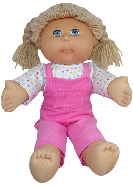 Cabbage Patch Long Overalls Doll Clothes Pattern sitting | Rosies Doll ...