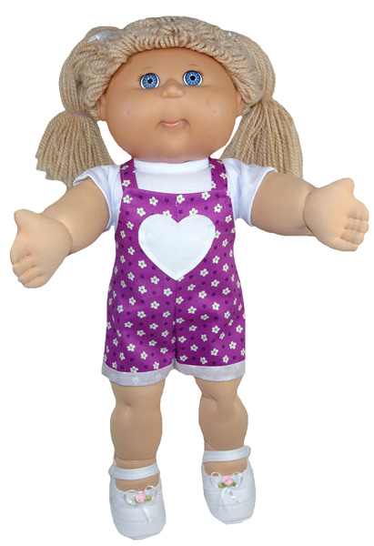 Cabbage Patch Short Overalls with cuff Doll Clothes Pattern | Rosies ...
