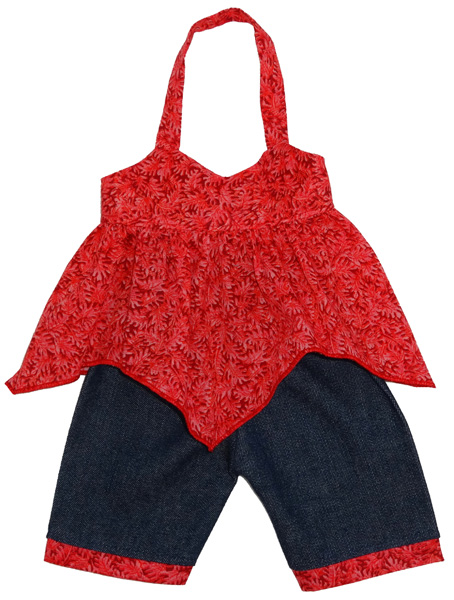 18 Inch American Girl Handkerchief Top and Capri Pants Pattern | Rosies ...