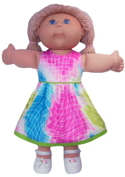Cabbage Patch Bright Dress doll clothes pattern | Rosies Doll Clothes ...
